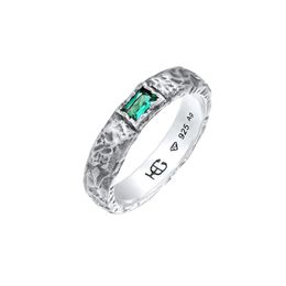 Haze&Glory Haze&Glory Ring Herren Größe 60 dunkelgrün / silber