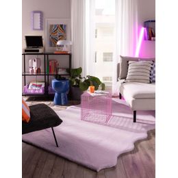 benuta Pop Hochflor Shaggyteppich Arlie Lila 160x230 cm - Hochflor Teppich für Wohnzimmer