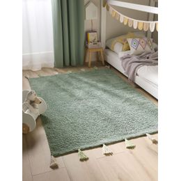 Lytte Waschbarer Kinderteppich Malu Grün 120x170 cm - Waschbarer Teppich für Kinderzimmer