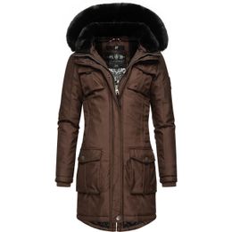 Navahoo Damen Wintermantel "Tiniis", braun, Gr. XS, Oberstoff: 56% Nylon, 44% Polyester, Futter: 100% Polyester, Wattierung: 100% Polyester,