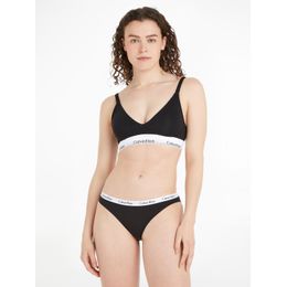Damen Still-BH, Calvin Klein Underwear, Gr. S, schwarz, Obermaterial: 53% Baumwolle, 35% Modal, 12% Elasthan, BHs, mit Logo Unterbrustband