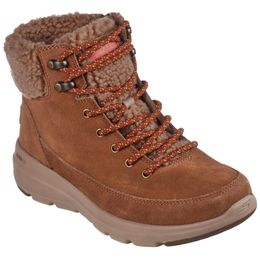 Skechers Damen Winterboots "GLACIAL ULTRA", Gr. 35, braun, Synthetik, Veloursleder, Schuhe, Winterschuh, Snowboots, Schnürstiefel mit 3M
