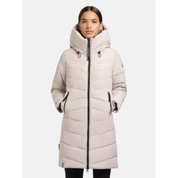 Khujo Damen Steppmantel "Pluz-YM", beige, Gr. XXL, Material: 100% Polyester, Mäntel, Warmer gesteppter Damen Wintermantel mit Kapuze