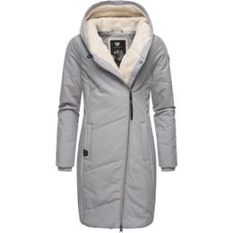 Ragwear Damen Wintermantel "Gordon Long", grau, Gr. M, Obermaterial: 74% Baumwolle, 26% Nylon, Innenfutter: 100% Polyester, Wattierung: 100%