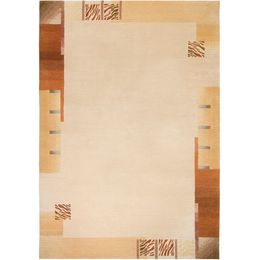 Wollteppich LUXOR living, B:250cm H:12mm L:350cm, beige, Schurwolle, Teppiche, "Patana Spezial", Nepalteppich, reine Wolle, handgeknüpft, mit Bordüre