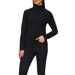 Damen Rollkragenpullover, schwarz, Gr. 34, s.Oliver BLACK LABEL, unifarben, Obermaterial: 71% Viskose, 29% Polyester, Pullover, mit Rippbündchen