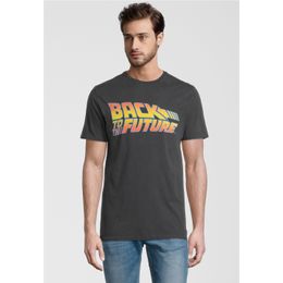 Recovered Damen T-Shirt "Back to the Future Classic", schwarz, Gr. M, bedruckt, 100% Baumwolle, Shirts, im lockeren Schnitt