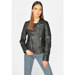 Maze Damen Lederjacke "42021285", schwarz, Gr. XS, Obermaterial: 100% Lammleder; Innenfutter: 100% Baumwolle; &Auml;rmelfutter: 100% Polyester, Jacken