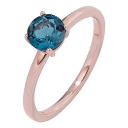 Jobo Damen Goldring "Ring mit Blautopas", 56, Ros&eacute;gold 585, rosa, Ros&eacute;gold 585, Fingerringe, 585 Ros&eacute;gold