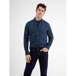 Lerros Herren Langarmhemd "Lerros Unifarbenes Oxfordhemd", blau, Gr. S, 98% Baumwolle, 2% Elasthan, Hemden