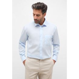 Eterna Herren Langarmhemd "COMFORT FIT", blau, Gr. 43, Popeline, 100% Baumwolle, Hemden, NON IRON (b&uuml;gelfrei)
