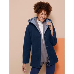 Classic Basics Damen Langjacke, blau, Gr. 38, unifarben, 100% Polyester, Jacken