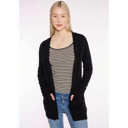 Haily's HAILY’S Damen Strickjacke "LS V CD St44acy", schwarz, Gr. XXL, unifarben, Strick, Obermaterial: 50% Viskose, 27% Nylon, 23% Polyester, Strickjacken