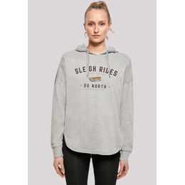 F4NT4STIC Damen Sweatshirt "Schlittenfahren Weihnachten Christmas", grau, Gr. XS, Obermaterial: 100% Baumwolle, Sweatshirts, Weihnachten, Geschenk,