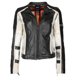Maze Damen Lederjacke "42020125", silber, Gr. XS, Obermaterial: 100% Lammleder / Innenfutter: 100% Polyester / &Auml;rmelfutter: 100% Polyester, Jacken