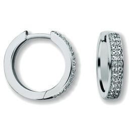 ONE ELEMENT Damen Paar Creolen "Zirkonia Ohrringe Creolen aus 925 Silber", Damen,mit Zirkonia, Silber 925 (Sterlingsilber), silber, Silber 925