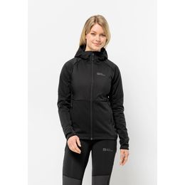 Jack Wolfskin Damen Kapuzenfleecejacke "ALPGRAT PRO INS FZ W", schwarz, Gr. S, 1. OBERSTOFF 100% POLYESTER 2. OBERSTOFF 100% POLYAMID FUTTER 100%