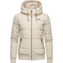 Ragwear Damen Steppjacke "Nuggys Solid", beige, Gr. XXXL, Rippstrick, Obermaterial: 100% Polyester; Futter: 100% Polyester; Wattierung: 100%