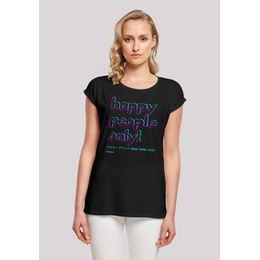 F4NT4STIC Damen T-Shirt "Happy people only New York", schwarz, Gr. XXL, Obermaterial: 100% Baumwolle, Shirts, Print