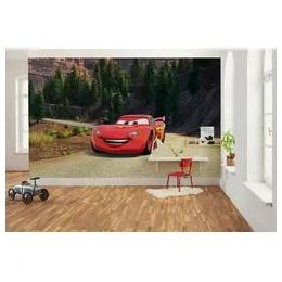 Kindertapete Komar "Disney and Pixar Cars Every Road has a Story", rot, B:400m H:250m, Vlies, Tapeten