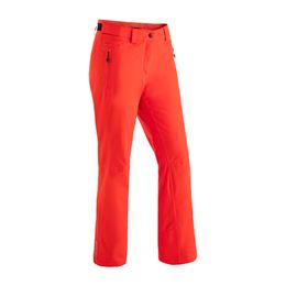 Maier Sports Damen Skihose "Ronka", rot, Gr. 34, 100% Polyester, Hosen, Damen Schneehose, wind- und wasserdicht, 2 RV-Taschen, Regular Fit