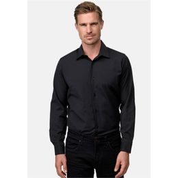 Rusty Neal Herren Langarmhemd, schwarz, Gr. XXL, unifarben, 60% Baumwolle, 37% Polyester, 3% Elasthan, Hemden, mit trendigem Farbkontrast