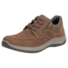Rieker Herren Sneaker, Gr. 44, braun, Leder, Lederimitat, Schuhe, Freizeitschuh, Halbschuh, Schnürschuh mit RiekerTEX-Membran