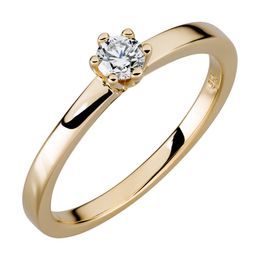 OROLINO Damen Fingerring "Gold 585 mit natürlichem Brillant 0,25 ct.", 060 (19,1), 0,25 SI = kleine Einschlüsse, Gold, gelb, Gold, Fingerringe