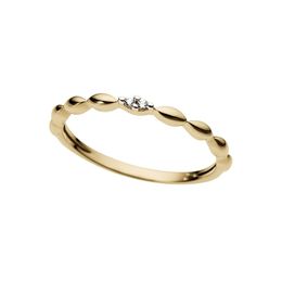 Firetti Damen Diamantring "Schmuck Geschenk Gold 333 Damenring Goldring Diamant", 16, 0,02 P2 = erkennbare Einschlüsse, Diamanten Gelbgold 333, 2mm,