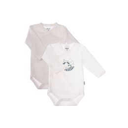 Liliput Jungen Body, Gr. 62, grau, 100% Baumwolle, bedruckt, Bodys, mit praktischer Druckknopfleiste
