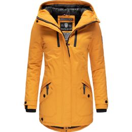 Navahoo Damen Wintermantel "Avrille II", gelb, Gr. XS, Oberstoff: 70% Baumwolle, 30% Polyester, Futter: 100% Polyester, Wattierung: 100% Polyester,