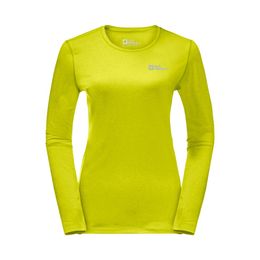 Jack Wolfskin Damen Rundhalspullover "SKY THERMAL L/S W", gelb, Gr. XL, Hauptmaterial: 100% Polyester, Pullover