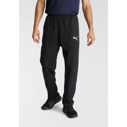 Puma Herren Trainingshose "ACTIVE WOVEN PANTS OP SRL", schwarz, Gr. S, unifarben, Twill, Obermaterial: 100% Polyester, Hosen