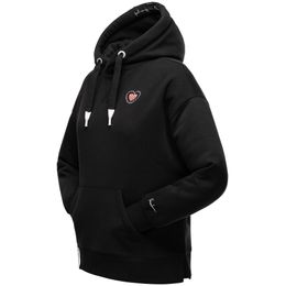 Navahoo Damen Kapuzensweatshirt "Goldfee", schwarz, Gr. S, Sweatware, Obermaterial: 50% Baumwolle, 50% Polyester; Wattierung: 100% Polyester,
