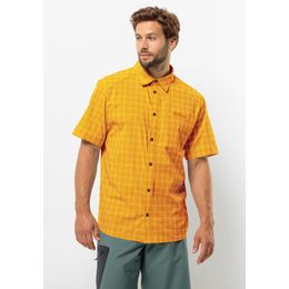 Jack Wolfskin Herren Funktionshemd "NORBO S/S SHIRT M", gelb, Gr. S, OBERSTOFF: 95% POLYAMID, 5% ELASTHAN; LINING: 100% POLYESTER, Hemden