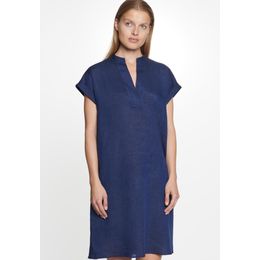 Seidensticker Damen Sommerkleid "Schwarze Rose", blau, Gr. 36, unifarben, 100% Leinen, Kleider, Ohne Arm Kragen Uni