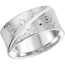 Firetti Damen Fingerring "Schmuck Geschenk Silber 925 Damenring Ring Struktur", 56, Silber 925 (Sterlingsilber), 8,7mm, silber, Silber 925