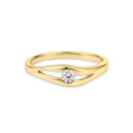 Bruno Banani Damen Fingerring "Schmuck Geschenk Silber 925 Damenring", 56, Silber 925 (Sterlingsilber), 1,8mm, gold, Silber 925 (Sterlingsilber),