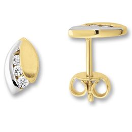 ONE ELEMENT Damen Paar Ohrh&auml;nger "Zirkonia Ohrringe Ohrstecker aus 333 Gelbgold", Damen,mit Zirkonia, Gelbgold 333 Gold, gold, Gelbgold 333, Gold,
