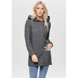 Only Damen Kurzmantel "ONLSEDONA LIGHT COAT OTW NOOS", grau, Gr. XXL, meliert, unifarben, Web, Obermaterial: 85% Polyester, 15% Baumwolle. Futter: