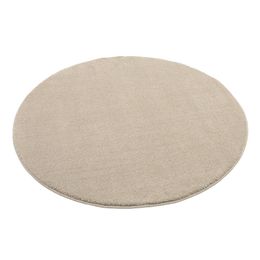Teppich, H:20mm &Oslash;:200cm, beige, OCI DIE TEPPICHMARKE, Polypropylen (PP), Wohnzimmer, Teppiche, "NEW VILLA MELANGE", maschinell gewebt,