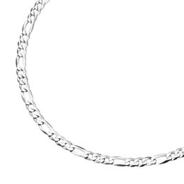 Smart Jewel Damen Silberkette "Figarokette 3/1 diamantiert, massiv, Silber 925", 45cm, Silber 925 (Sterlingsilber), silber, Silber 925