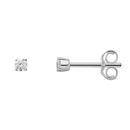 ONE ELEMENT Damen Paar Ohrh&auml;nger "0.10 ct Diamant Brillant Ohrringe Ohrstecker aus 585 Wei&szlig;gold", Damen, 0,1, Diamanten Gold Wei&szlig;gold 585, silber,