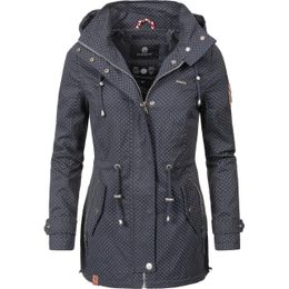 Marikoo Damen Outdoorjacke "Nyokoo", blau, Gr. S, Oberstoff: 100% Baumwolle; Futter: 100% Polyester; Wattierung: 100% Polyester; Ärmelfutter: 100%