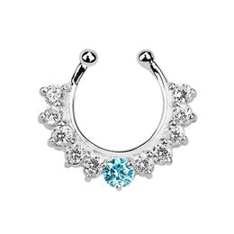 Adelia&acute;s ADELIA ́S Damen Nasenpiercing "Piercing Nasenpiercing", blau, Silber 925 (Sterlingsilber), Piercings, Mit 11 Steinen