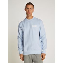 Tommy Hilfiger Herren Sweatshirt "MONOTYPE LABEL SWEATSHIRT", blau, Gr. XXXL, Sweatware, Obermaterial: 60% Baumwolle, 40% Polyester, Sweatshirts