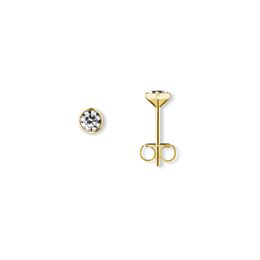 ONE ELEMENT Damen Paar Ohrh&auml;nger "Zirkonia Zarge Ohrringe Ohrstecker aus 333 Gelbgold", Damen, Gelbgold 333 Gold, gold, Gelbgold 333, Gold, Ohrringe,