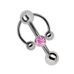 Adelia&acute;s ADELIA ́S Damen Intimpiercing "Piercing Intimpiercing ", rosa, Titan, Piercings, Titan - Klitoris - Banane mit 5 mm Lochkugel