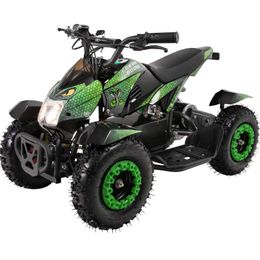 Actionbikes Motors Elektro-Kinderquad Cobra, 800 Watt, bis 24 km/h, ab 8 Jahren, Federung, 3x 12V-Akku, Scheibenbremsen (Gr&uuml;n/Schwarz)