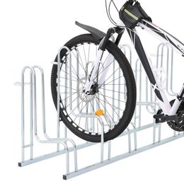 vidaXL Fahrradständer für 6 Fahrräder Freistehend Verzinkter Stahl